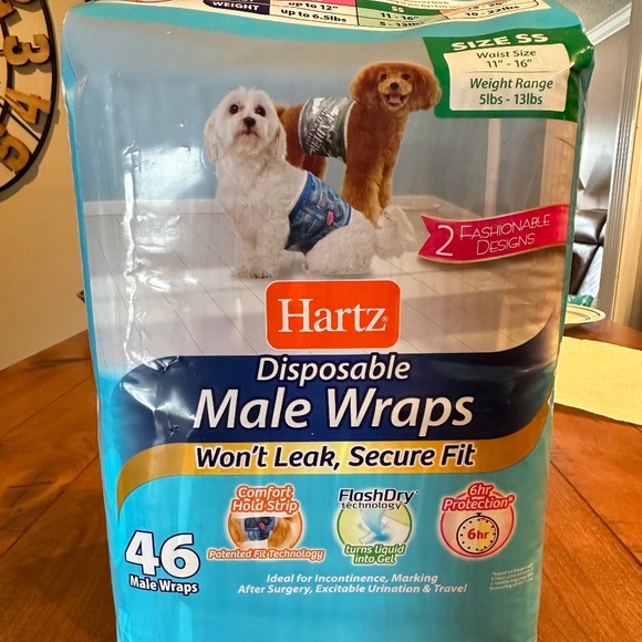 Hartz | Dog | Hartz Disposable Dog Male Wraps Size Ssbrand New Never ...